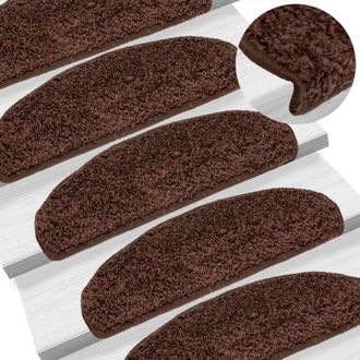vidaXL Stufenmatten 15 Stk. 65x21x4 cm Braun Halbrund Gro&szlig; Vidaxl