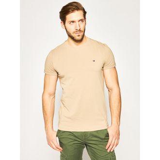 Tommy Hilfiger T-Shirt Strech MW0MW10800 Braun Slim Fit