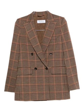 Max Mara Veste crois&eacute;e &agrave; carreaux