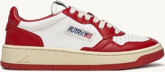 Autry SNEAKERS MEDALIST LOW BICOLOR AUS LEDER IN WEISS UND ROT
