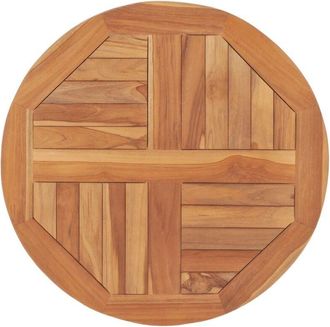 vidaXL Dessus de table Bois de teck solide Rond 2,5 cm 60 cm