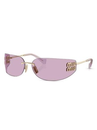 Miu Miu Eyewear SMUA51ZVN90O Rimless Sunglasses - Pink