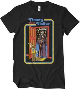 Steven Rhodes Officiellement sous Licence Timmy Has A Visitor T-Shirt pour Hommes (Noir), Medium