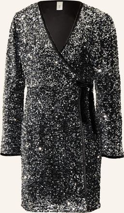 Y.A.S. Wickelkleid Mit Pailletten silber