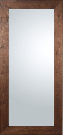 MO.WA Wandspiegel Gross, Großer Holzspiegel Ganzkörperspiegel 82x182 Wenge Braun Holzrahmen Garderobespiegel Flurspiegel Modern Bodenspiegel