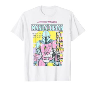 Star Wars The Mandalorian This Is The Way Neon Comic T-Shirt
