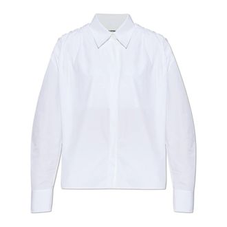 Jil Sander Femme, Blouses et Chemises, Blanc, Taille: 38 FR Cotton Shirt