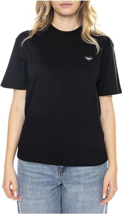 Carhartt Work in Progress Femme, Tops, Noir, Taille: 38 FR T-shirt &agrave; col rond
