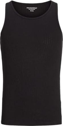 Jack & Jones Débardeur Jorretiro Pointal Rib Se25, Noir, M