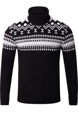 Reslad Strickpullover Reslad Rollkragenpullover Herren Grobstrick Norweger Pullover Winter (1-tlg) Strickpullover M&auml;nner Norwegermuster mit Roll Neck