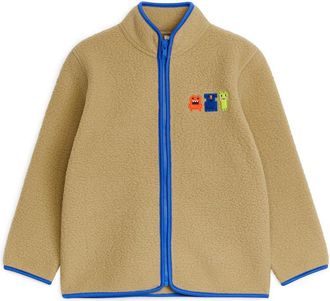 Arket Bestickte Fleecejacke -Beige