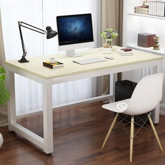 Generic Stabiler Computertisch PC Tisch Bürotisch Schreibtisch for Home Office, Arbeit & Gaming,Arbeitszimmer,Wohnzimmer,einfach zu montieren,Stabil Stahlgest