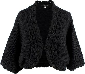 Andrew Gn Black Sparkle Cardigan Size S