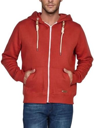 Riverso RIVThilo Sweat-Shirt &agrave; Capuche pour Homme Sweat &agrave; Capuche zipp&eacute; Basic Uniforme Coton Gris Marron Vert Rouge Bleu Noir S M L XL 2XL 3XL 4XL 5XL - Rouge