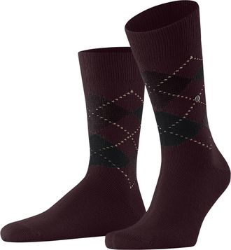 Burlington Herren Socken Preston M So weich und warm gemustert 1 Paar, Rot Berry-Chestnut 8432, 46-50