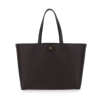 Burberry Femme, Sacs, Brun, Taille: ONE Size Reversible Check Medium Leather Tote