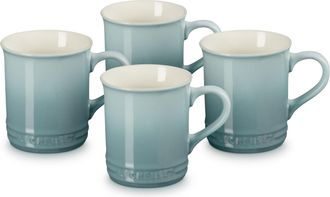 LE CREUSET Le Creuset Steingut-Set mit 4 Tassen, je 400 ml, Meersalz