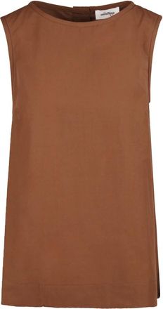 ottod'Ame Femme, Blouses et Chemises, Brun, Taille: 38 FR Haut Boutonn&eacute; au Dos