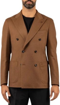 Tagliatore Tailored Jacket - Homme - Vestes - Brun - Taille: L