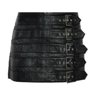 AllSaints Leather Mini Skirt Betty - - Skirts - Damen - Schwarzk - S