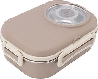 Generic KIMISS R&eacute;cipients Thermiques &agrave; Double Couche en Acier Inoxydable de 1450 Ml Adapt&eacute;s &agrave; la Bo&icirc;te &agrave; Lunch avec Compartiment pour &eacute;tudiants - Forme dappar