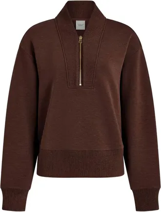 Varley Sweatshirt mit kurzem Rei&szlig;verschluss - Braun