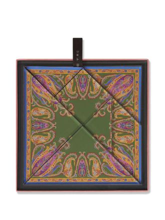 Etro Home Tangram à motif cachemire (20 cm x 20 cm) - Vert