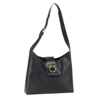 Ferragamo Sac bandouli&egrave;re en cuir Pre-owned - Femme - Pre-owned - Noir - Taille: ONE Size