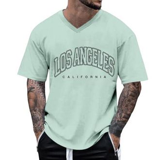 Generic T-shirt surdimensionn&eacute; pour homme - T-shirt d&eacute;t&eacute; &agrave; col rond &agrave; manches courtes - Avec imprim&eacute; urbains - Chemises basiques pour homme - Chemises d&eacute;contr