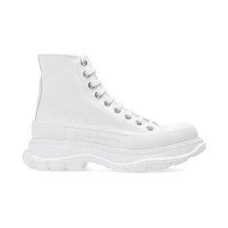 Alexander McQueen Hohe Plateau-Sneaker - - Shoes - Damen - Wei&szlig; - 36 1/2 EU