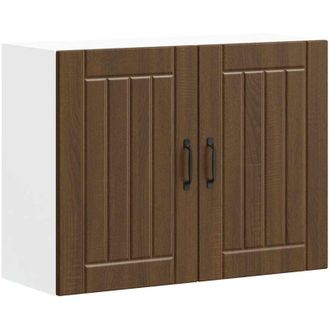 vidaXL Vidaxl - Armoire murale de cuisine Lucca ch&ecirc;ne marron bois ing&eacute;nierie