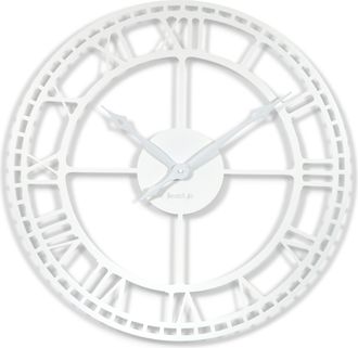 FlexiStyle groß Vintage Retro XXL 80 cm Durchmesser Metall Industrial Schwarz Weiß Golden (Weiß), z21a-2-2-x 80