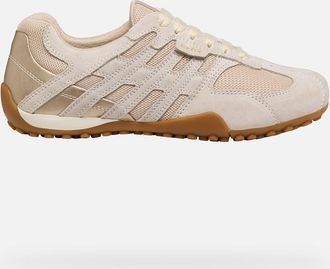 Geox Schuhe Snake Original Dame Off-white/hellbeige