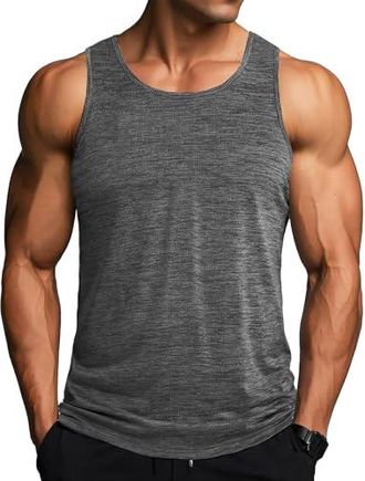 Magcomsen D&eacute;bardeur Homme Sport Tee Shirt sans Manche S&eacute;chage Rapide Respirant Marcel Homme Muscle Gym Gilets