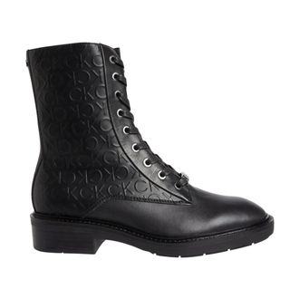 Calvin Klein Combat Edge Lederstiefel - - Shoes - Damen - Schwarzk - 39 EU