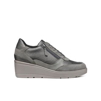 Geox Damen D ILDE A Sneaker, DK Grey, 41 EU