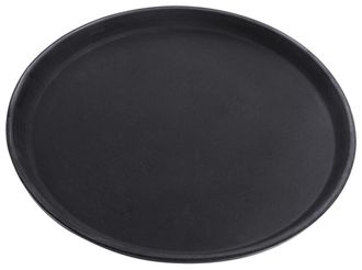 Contacto Tablett, rund 35 cm, schwarz rutschhemmend