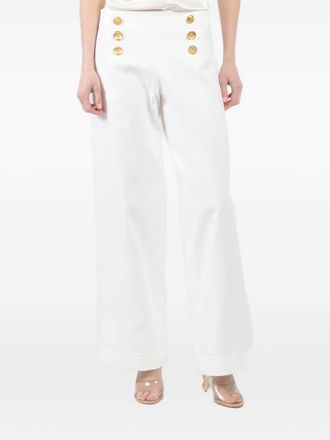 Fran&ccedil;oise pantalon &agrave; boutonni&egrave;re - Blanc