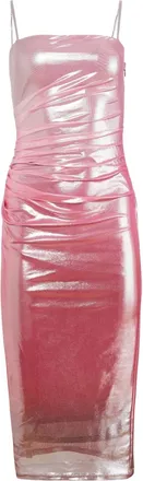 Fleur du Mal robe mi-longue &agrave; fini m&eacute;tallis&eacute; ombr&eacute; - Rose