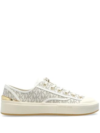 Michael Michael Kors baskets monogrammées en toile - Tons neutres