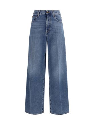 Jacob Cohen Womens Jeans Wide 5-Pocket Medium Blue Cotton