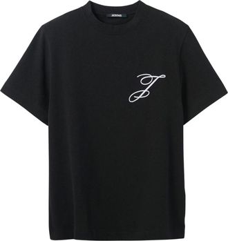 Jacquemus Homme, Tops, Noir, Taille: 2XL The Logo T-shirt