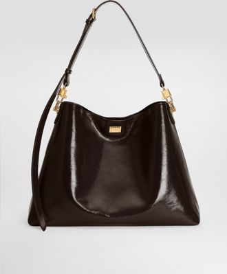 Dolce & Gabbana Large Vittoria Calfskin Shoulder Bag - Frau Schulter- Und Umh&auml;ngetaschen Brown Onesize