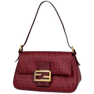 Fendi Pre-owned Zucchino Schultertasche - - Pre-owned - Damen - Rot - ONE SIZE