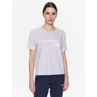 New Balance T-Shirt Stacked WT03805 Violett Relaxed Fit
