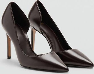 Mango Chaussures talon asym&eacute;triques chocolat - Femme - 35 - MANGO