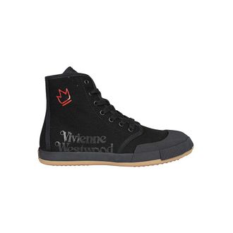 Vivienne Westwood Homme, Chaussures, Noir, Taille: 44 EU Logo High-top Baskets 100% Cotton