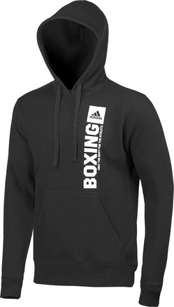 adidas Hoodie Community Vertical, Unisex Pullover f&uuml;r Herren & Damen, Sweatshirt mit Kapuze, 100% Baumwolle, Gr. XL, schwarz