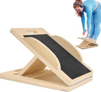 Generico Schr&auml;gbrett zum Dehnen von K&auml;lbern | Holzbalance | Schr&auml;gplatte f&uuml;r Kalb | K&ouml;rperkonditionierungsausr&uuml;stung verstellbar | Keilbalance | Beinausf&uuml;hrung