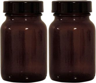 mikken Art Viva-Haushaltswaren braunes Apothekerglas Set 2x 250ml inkl. Schraubverschluss & Etiketten made in Germany